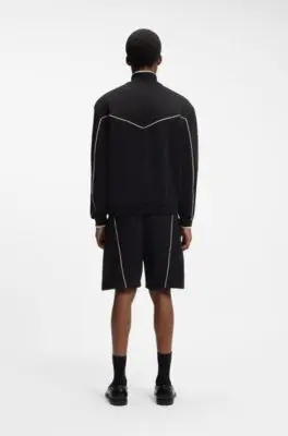 Hugo Cotton-blend Track Jacket With Embroidered Logo
