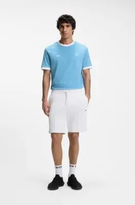 BOSS Stretch-cotton T-shirt With Country Flag And Logo