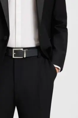 Hugo Reversible Pin-buckle Belt In Italian Leather