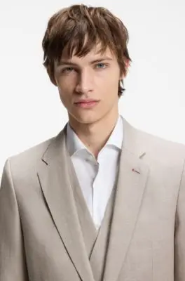 Hugo Three-piece Extra-slim-fit Suit - Light Brown