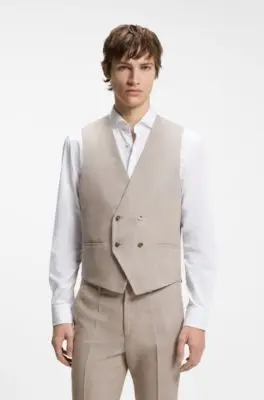 Hugo Three-piece Extra-slim-fit Suit - Light Brown