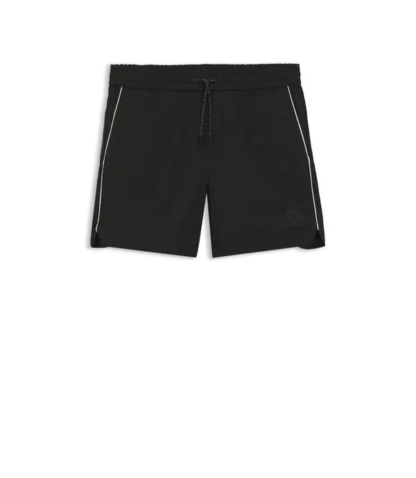 Hugo Contrast-piping Shorts With Water-repellent Finish - Black
