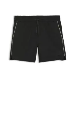 Hugo Contrast-piping Shorts With Water-repellent Finish