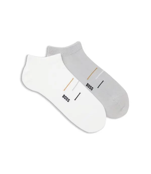 BOSS Ankle Length Socks Pack Of Two - Grey
