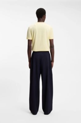BOSS By Beckham T-shirt In Cotton And Silk - Beige