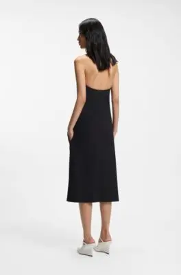 BOSS Stretch-crepe Bandeau Dress With Corset
