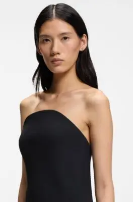 BOSS Stretch-crepe Bandeau Dress With Corset
