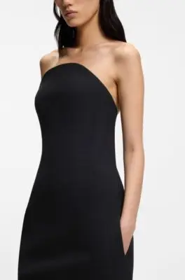 BOSS Stretch-crepe Bandeau Dress With Corset