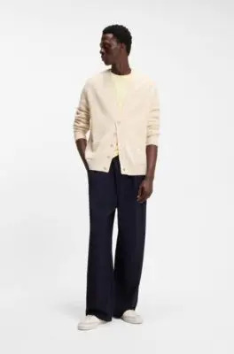 BOSS By Beckham T-shirt In Cotton And Silk - Beige
