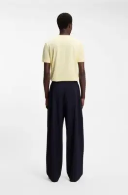 BOSS By Beckham T-shirt In Cotton And Silk - Beige
