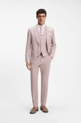 BOSS Regular-fit Shirt In Structured Italian Cotton