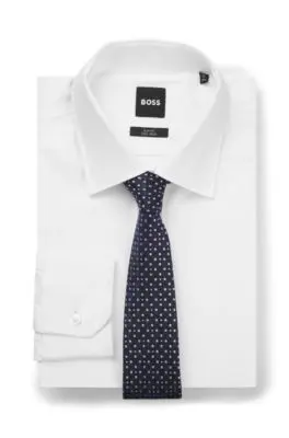 BOSS Jacquard-pattern Neck Tie - Light Pink