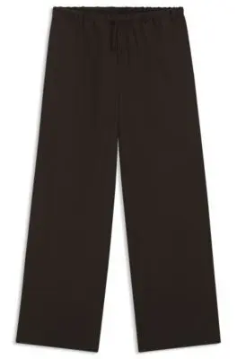 BOSS Drawstring Virgin Wool Pants - Brown