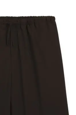 BOSS Drawstring Virgin Wool Pants - Brown