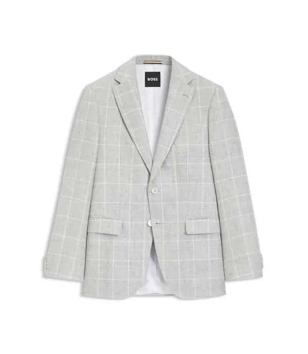 BOSS Checked Slim-fit Jacket