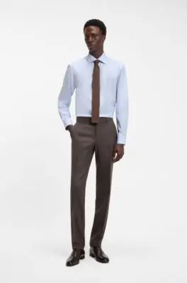 BOSS By Beckham Slim-fit Cotton Shirt