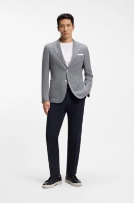 BOSS Regular-fit Jacket In Linen Blend