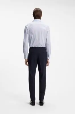 BOSS Printed Slim-fit Shirt In Performance-stretch Jersey