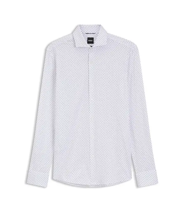 BOSS Printed Slim-fit Shirt In Performance-stretch Jersey - Patterned