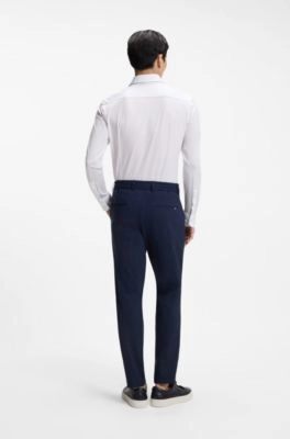 BOSS Printed Slim-fit Shirt In Performance-stretch Jersey - Patterned