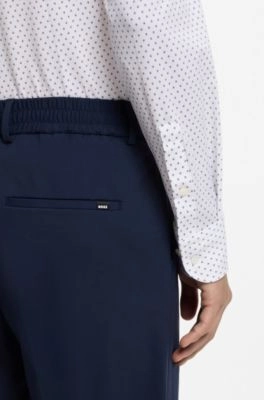BOSS Printed Slim-fit Shirt In Performance-stretch Jersey - Patterned