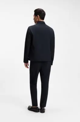 BOSS Relaxed-fit Overshirt In Performance Seersucker