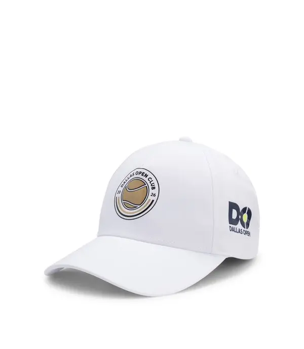 BOSS Five-panel Cap With Tennis Artwork - White