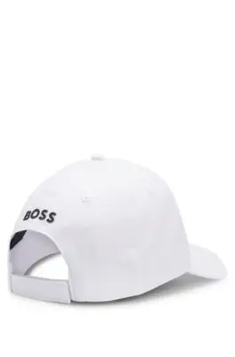 BOSS Five-panel Cap With Tennis Artwork - White