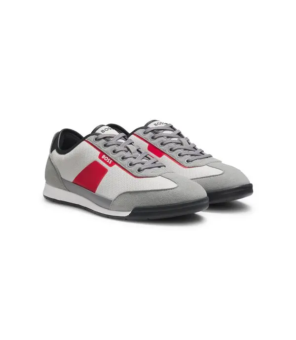 BOSS Trainers With Mesh Detailing - Grey