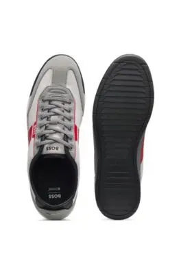 BOSS Trainers With Mesh Detailing - Grey