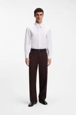 BOSS Relaxed-fit Cotton-poplin Shirt