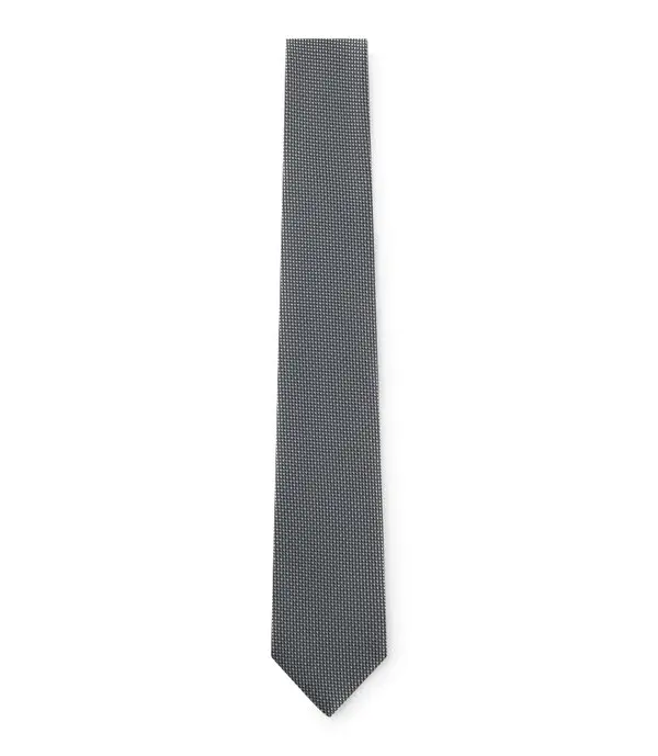 BOSS Jacquard-pattern Silk Tie - Light Blue