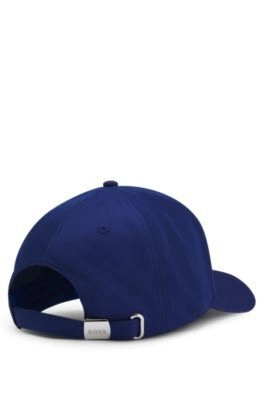 BOSS Logo Cap In Lustrous Twill With Country-flag Badge - France