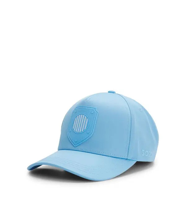 BOSS Logo Cap In Lustrous Twill With Country-flag Badge - Argentina