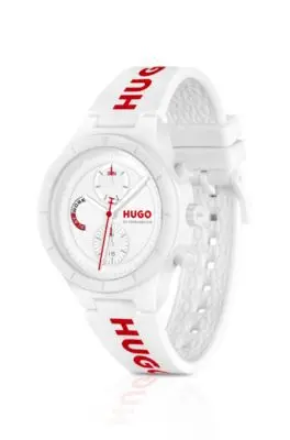 Hugo Watch With Logo Silicone Strap