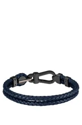 BOSS Braided-leather Cuff With Carabiner