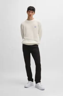 Hugo Slim-fit Jeans In Stretch Denim - Black