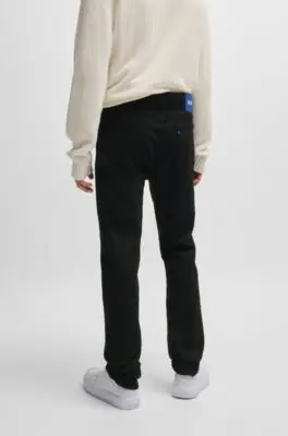 Hugo Slim-fit Jeans In Stretch Denim - Black