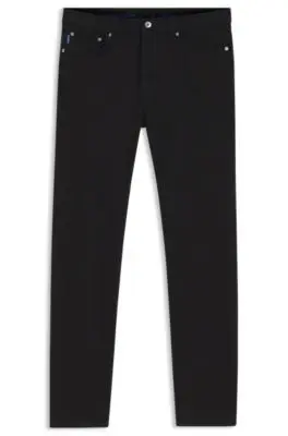 Hugo Slim-fit Jeans In Stretch Denim - Black