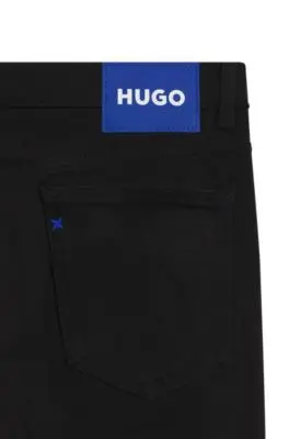 Hugo Slim-fit Jeans In Stretch Denim - Black