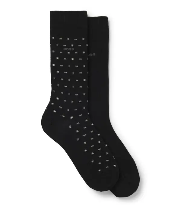 BOSS Two-pack Cotton-blend Socks - Black