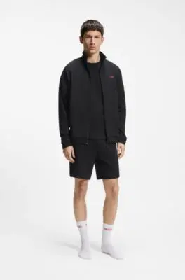 Hugo Embroidered-logo Pyjama T-shirt In A Cotton Blend