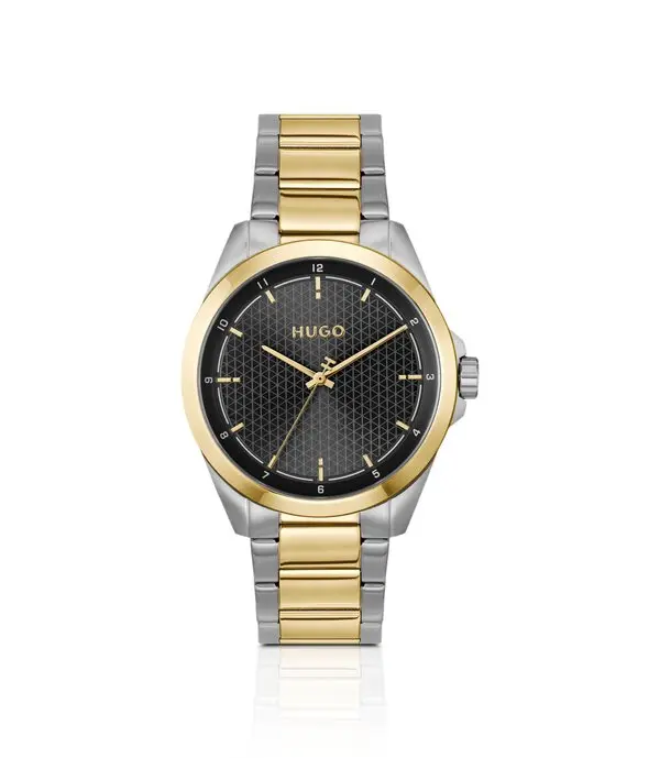 Hugo Two-tone Watch With Textured Dial - Assorted Pre Pack