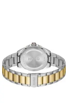 Hugo Two-tone Watch With Textured Dial