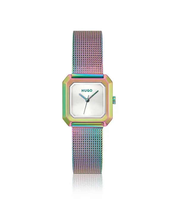 Hugo Hazel Iridescent Square Watch With Mesh Bracelet - Assorted Pre Pack