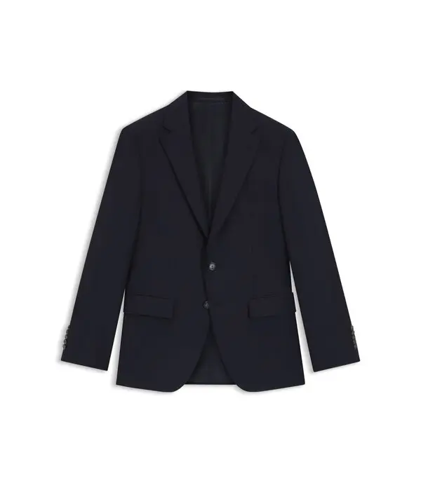 BOSS Slim-fit Jacket In Stretch Wool - Dark Blue