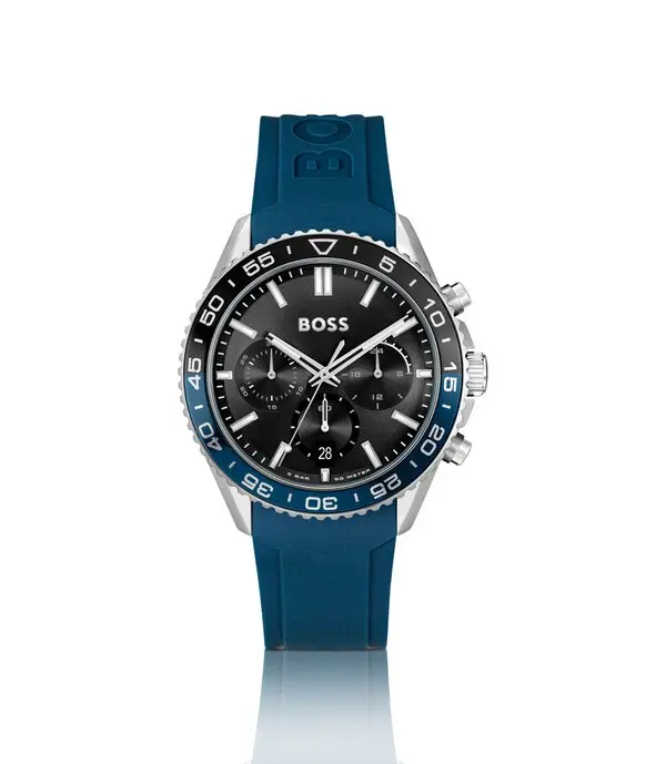 BOSS Chronograph Watch With Silicone Strap