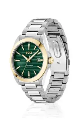 BOSS Strike Two-tone Watch With Green Grooved Dial - Assorted Pre Pack