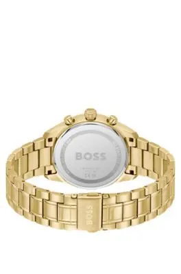 BOSS Gold-tone Bracelet Watch With Silver-white Dial