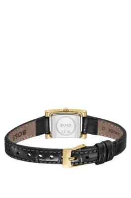 BOSS Black-dial Watch With Gold Effect And Leather Strap - Assorted Pre Pack